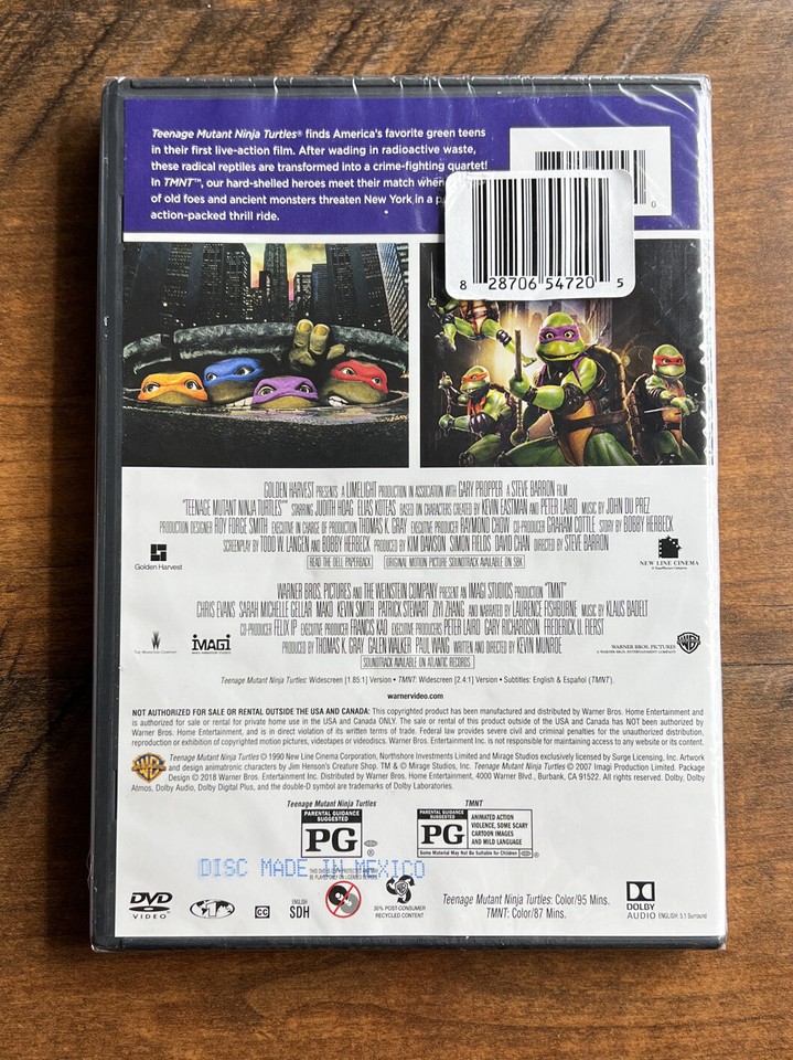 Teenage Mutant Ninja Turtles/TMNT (DVD) 2 Film Collection BRAND NEW ...
