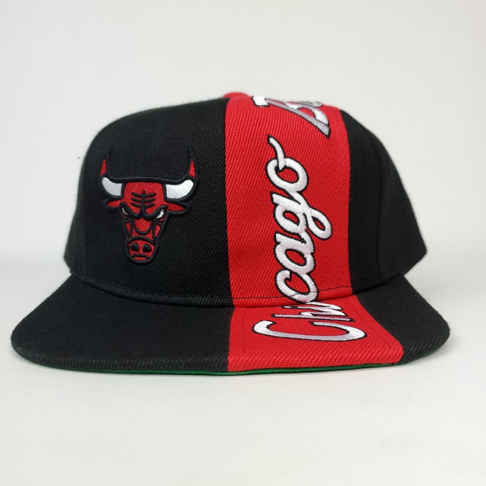 Chicago Bulls Mitchell & Ness NBA Snapback Hat Cap Embroidery Logo ...