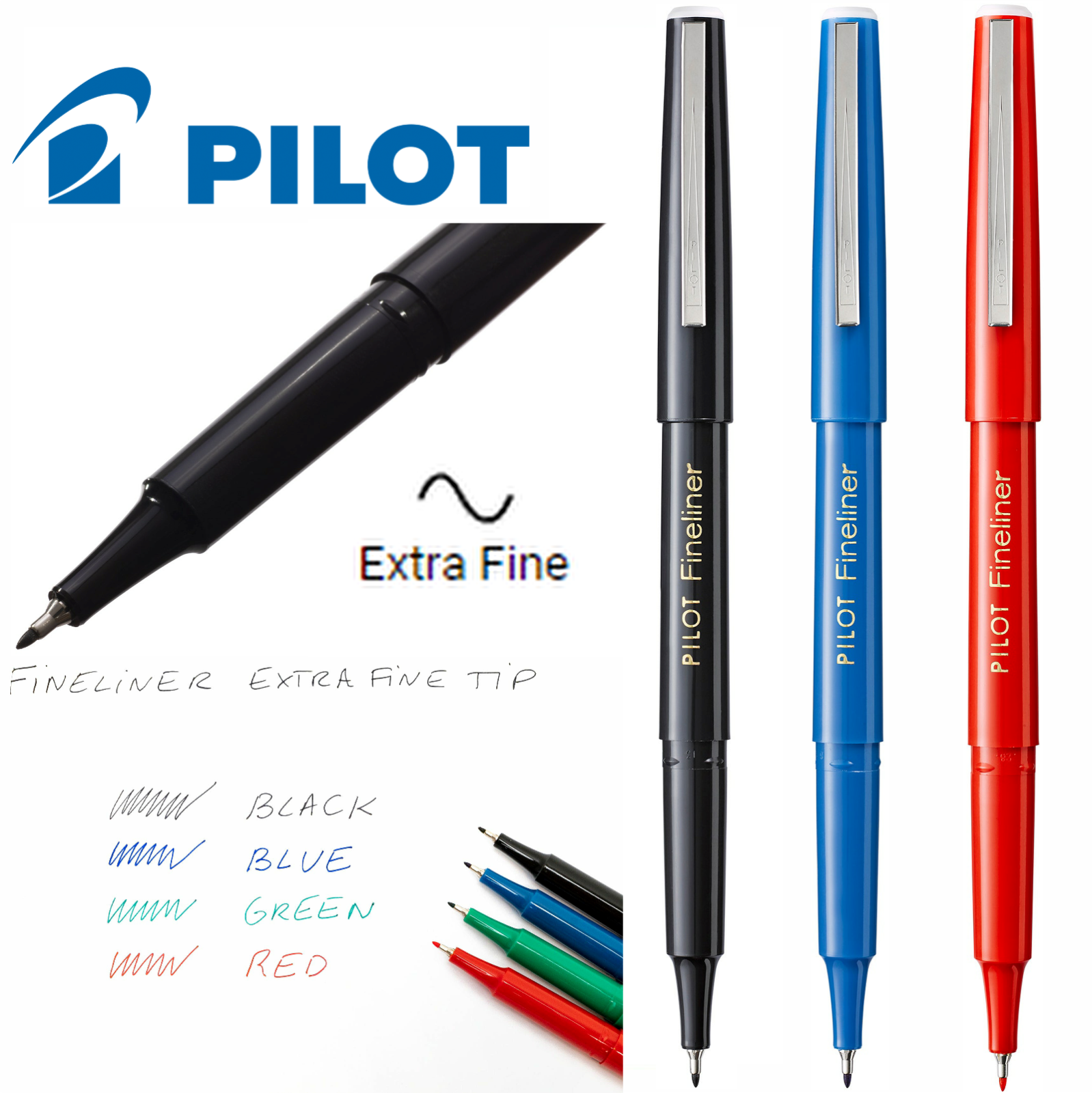 Pilot Fineliner Marker Pen Extra Fine 1.2mm Tip SW-PPF All Colours ...