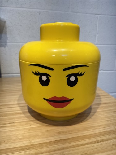 LEGO SMALL GIRL STORAGE HEAD--BRICK CONTAINER BOX | eBay