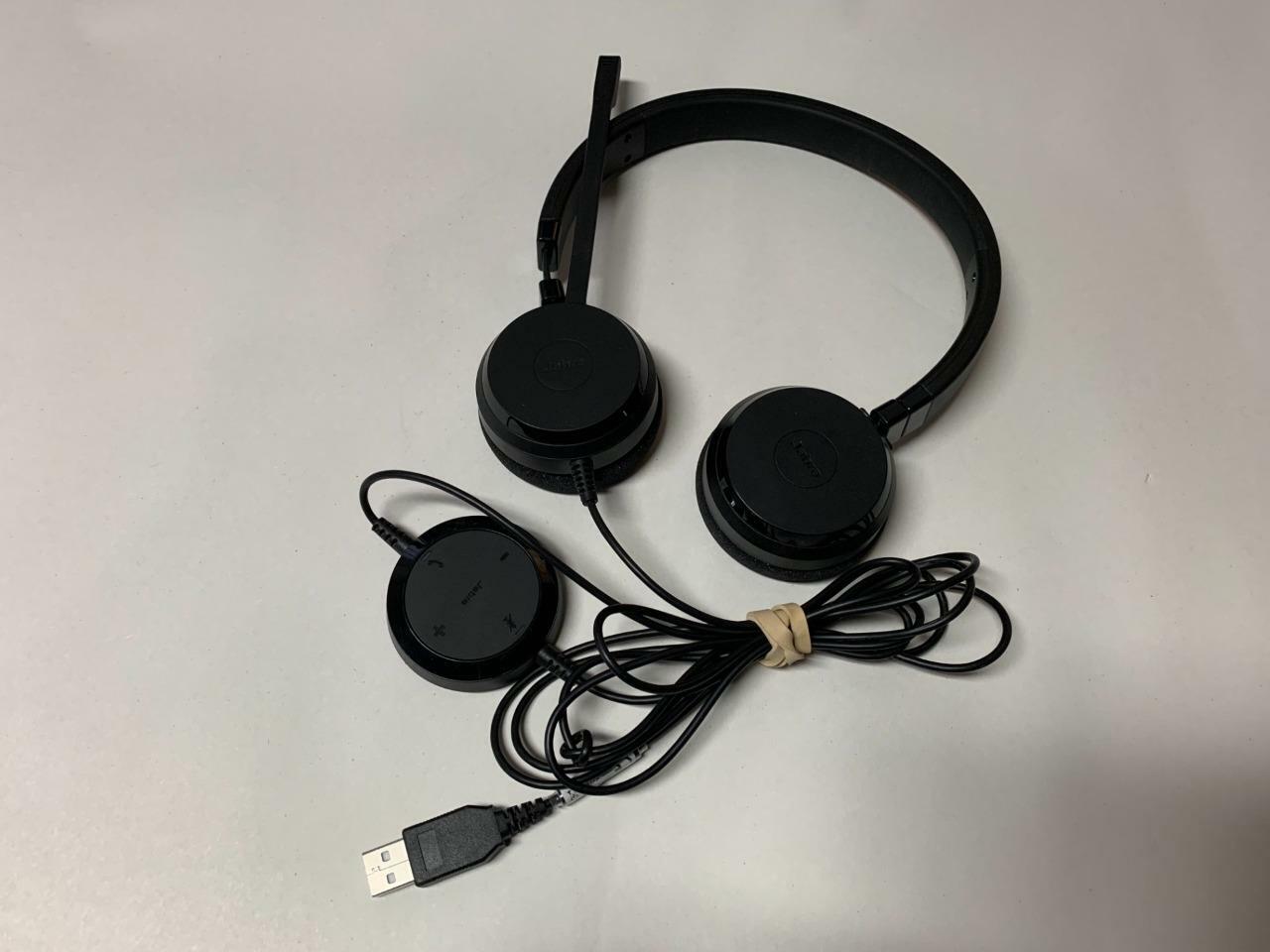 JABRA GN HSC016 EVOLVE 20 STEREO UC CORDED USB HEADSET MIC 150-7000HZ 2 ...