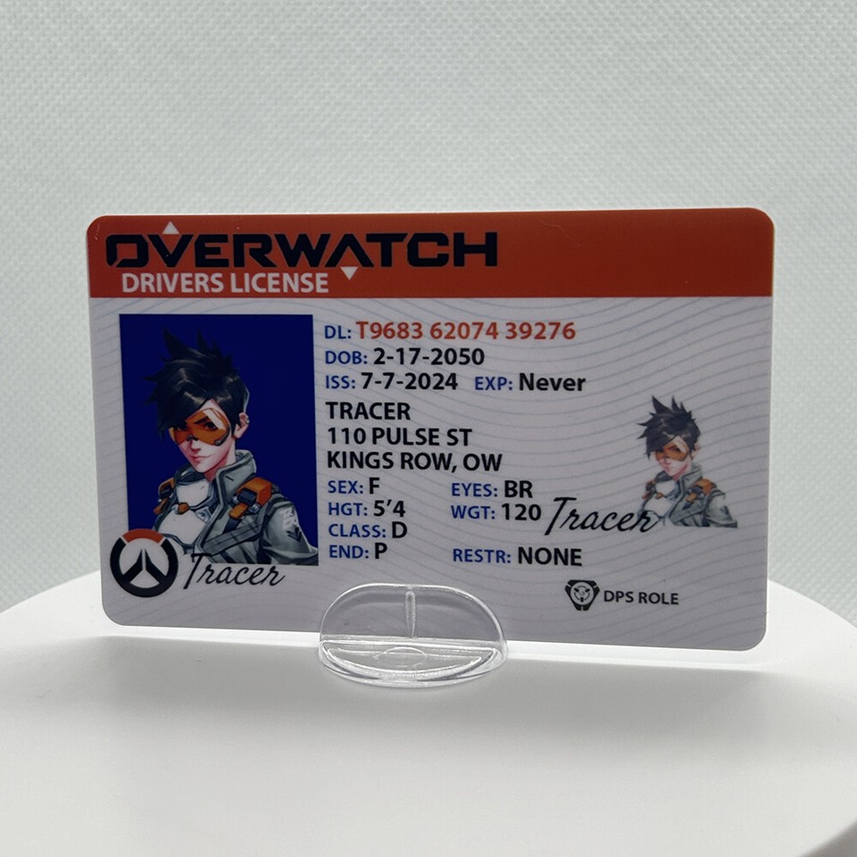 Overwatch Hero Drivers License Prop | Overwatch ID Card | Overwatch Gag ...