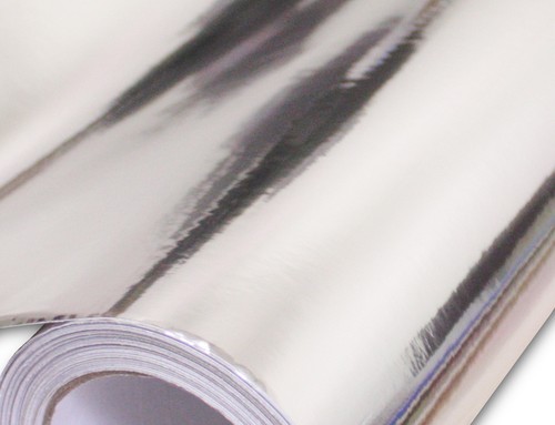 Flexi Chrome Silver Stretchable Vinyl Car Wrap Self Adhesive Sticker ...