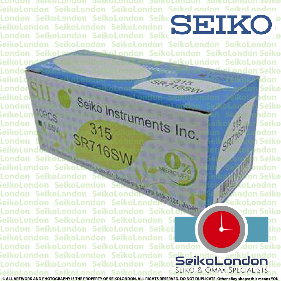 SEIZAIKEN SEIKO Silver Oxide Watch Battery ALL SIZES OF WATCH BATTERIES ...