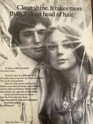 Clairol, Hair So New Creme Rinse Spray, Full Page Vintage Print Ad | eBay
