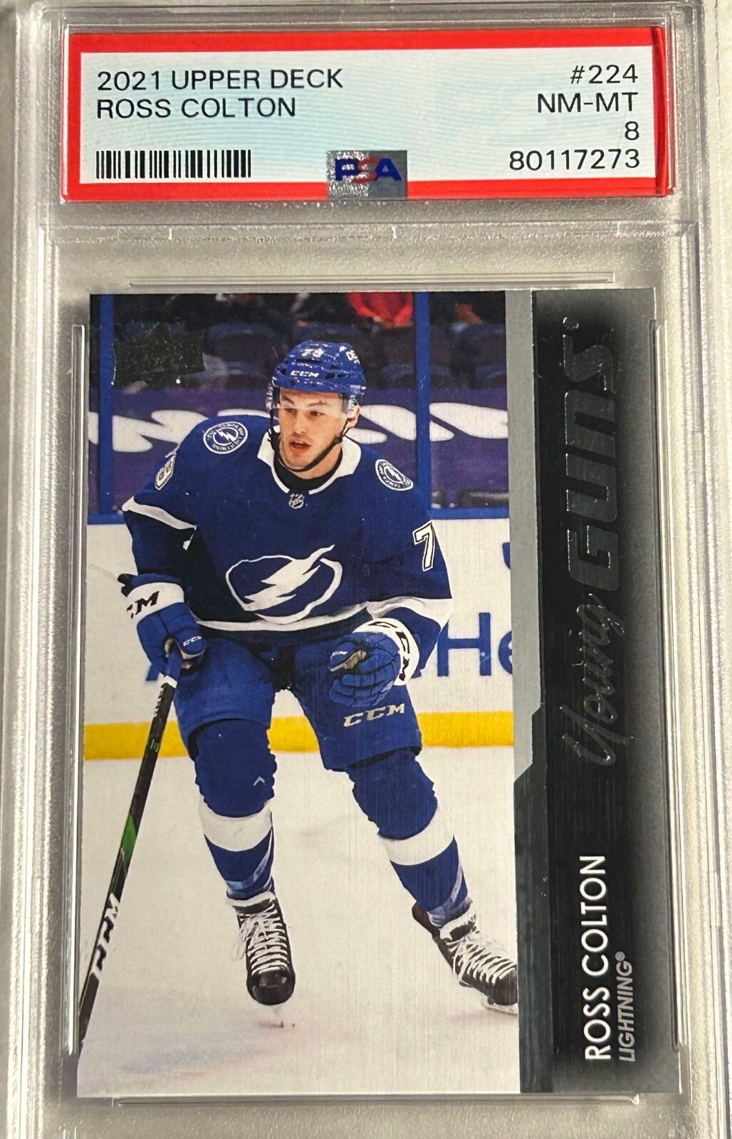2021-22 Upper Deck Young Guns GRADED 8 #224 Ross Colton - Tampa Bay ...