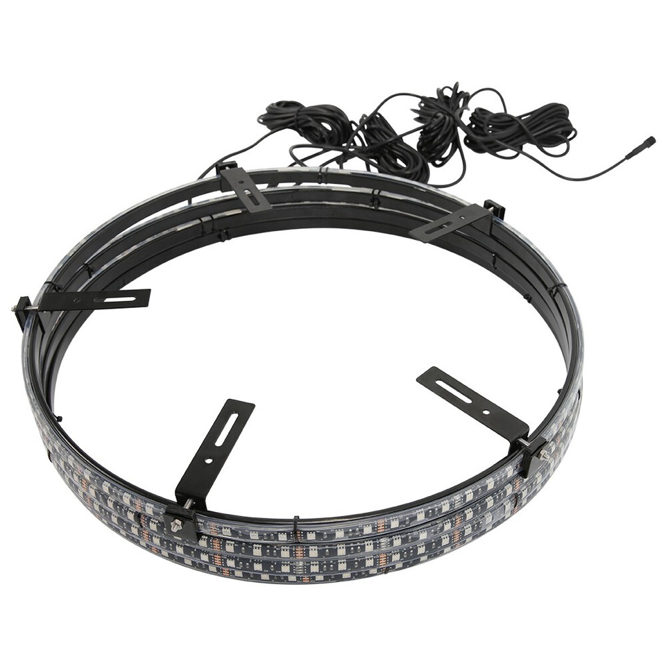4x RGB LED 15.5" Wheel Ring Lights Music Chasing Turn Signal For Camaro ...