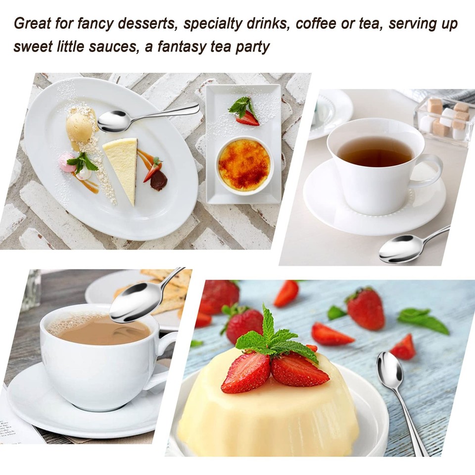 Demitasse Espresso Spoons Mini Coffee Spoon 18/10 Stainless Steel Small ...