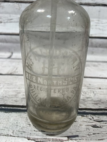 VTG H. Friedman Philadelphia PA Clear Glass Siphon Seltzer Soda Bottle ...