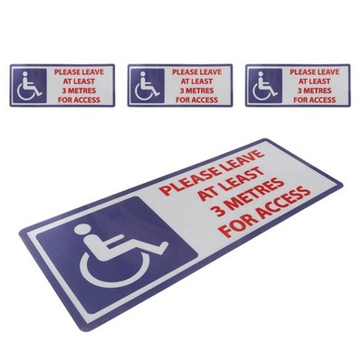 4 Pcs Warning Sign Disability Sticker Handicap Accessories Decal | eBay UK