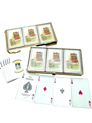 Vintage Congress Triple Deck SHERATON Playing Card Set Complete | eBay