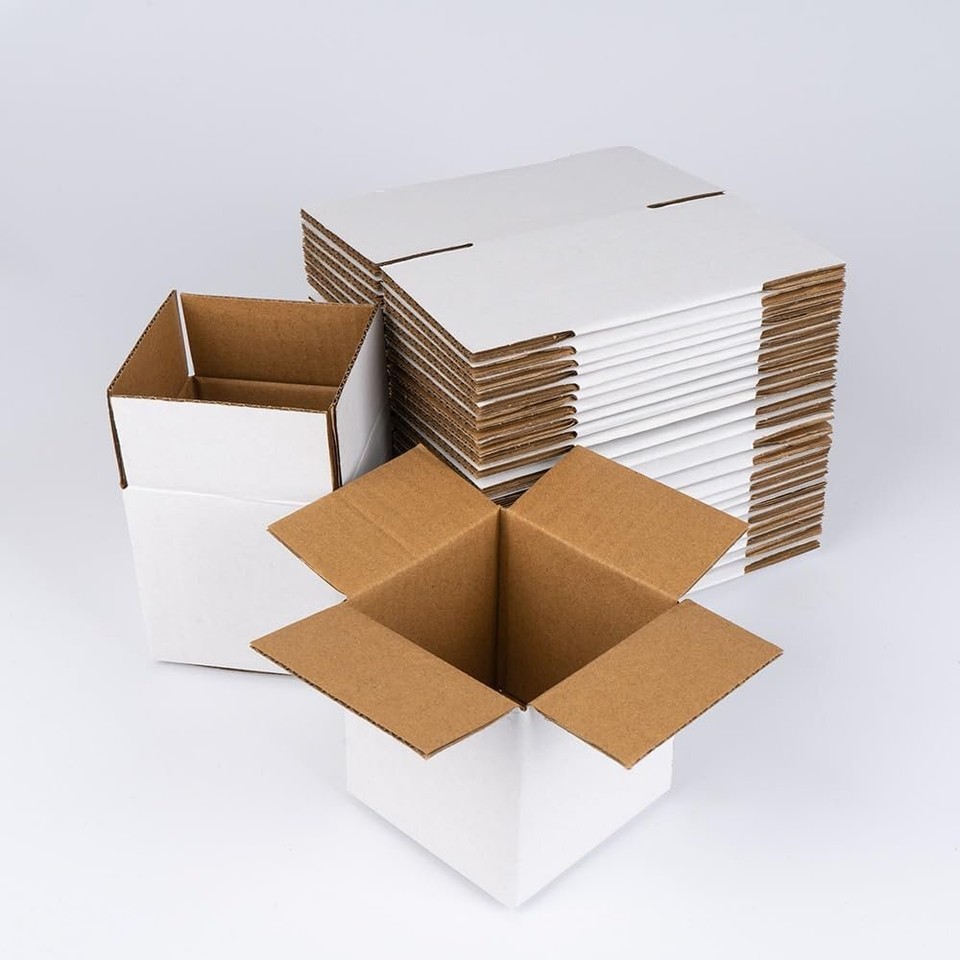200 4x4x4 White Cardboard Paper Boxes Mailing Packing Shipping Box ...