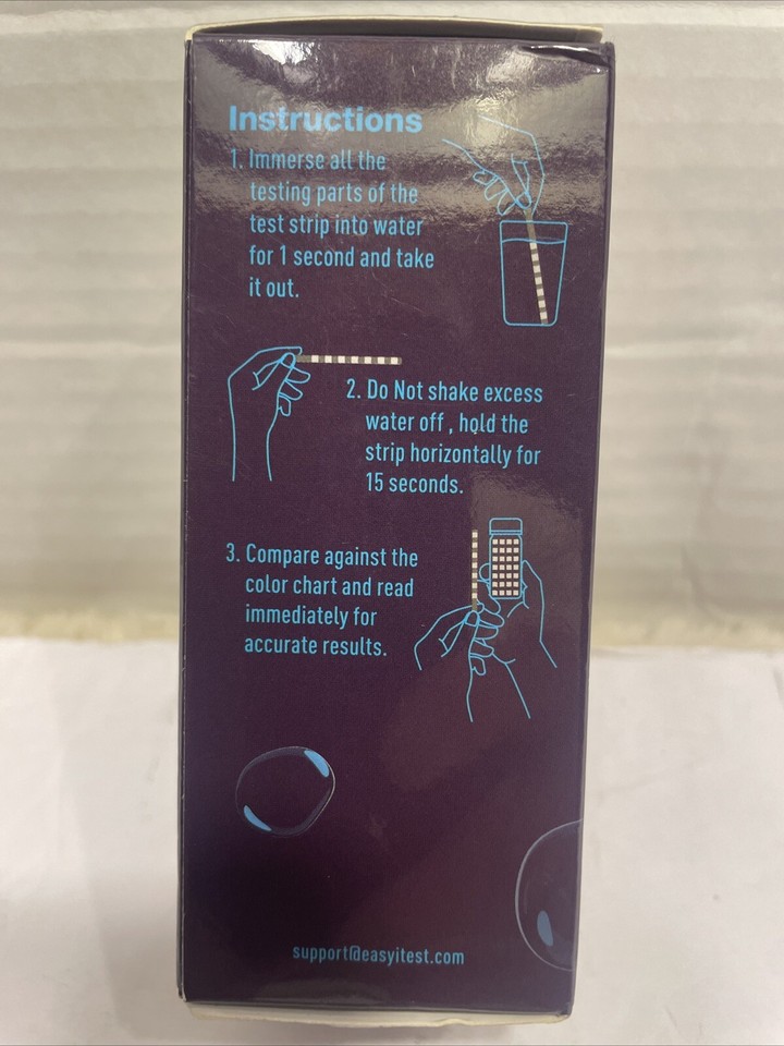 EASYTEST 7-Way Pool Test Strips 150 Strips Water Chemical Testing for ...