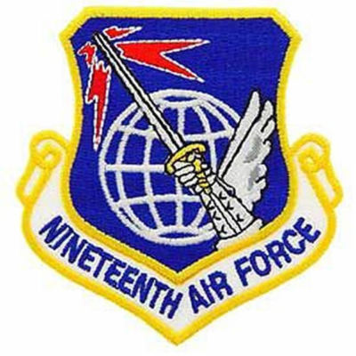 US AIR FORCE USAF 19TH AIRFORCE PATCH - Color - Veteran Owned Business ...