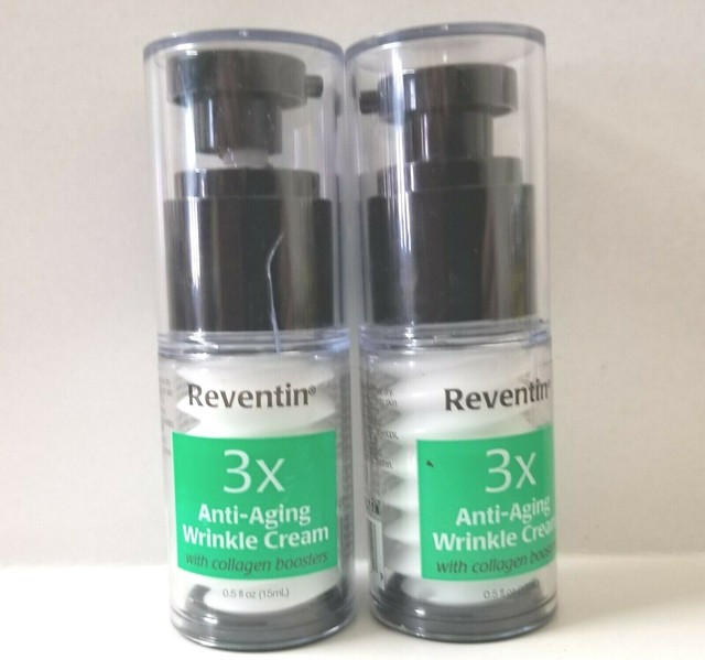 Set of 2 Reventin 3x Anti-aging Wrinkle Cream With Collagen Boost .5 Oz ...