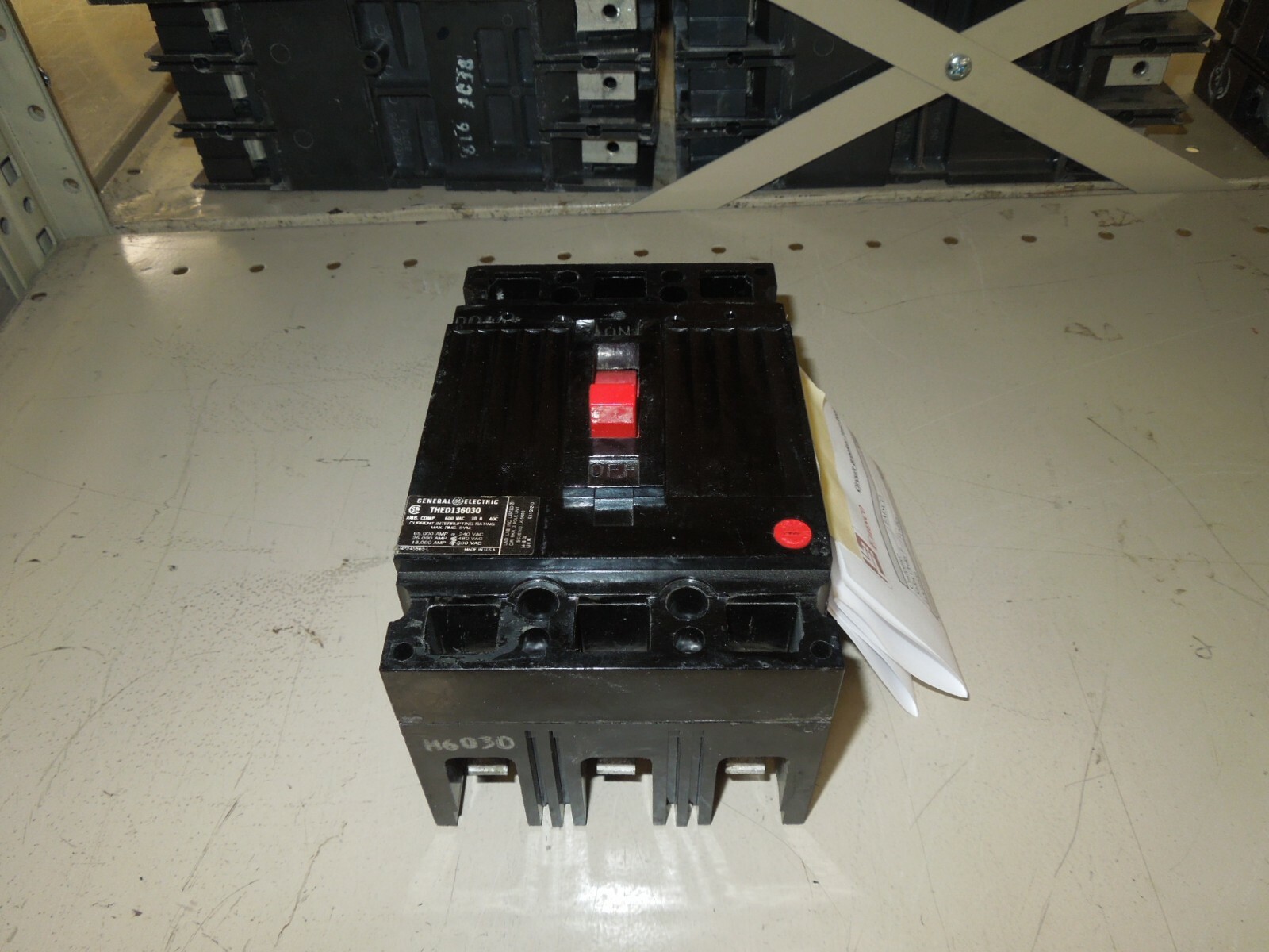 GE THED136030 Circuit Breaker 30A 3P 600V AC Tested Used | eBay