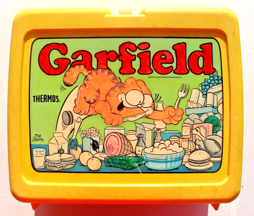 1978 Vintage Garfield Yellow Lunch Box (hand colored) No Thermos | eBay