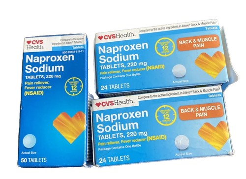 CVS HEALTH Naproxen Sodium Tablets 220mg 98 Tablets Total Back Muscle ...