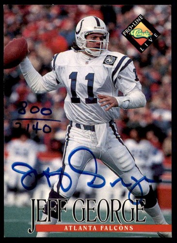 Jeff George Card 1994 Pro Line Live Autographs #55 | eBay