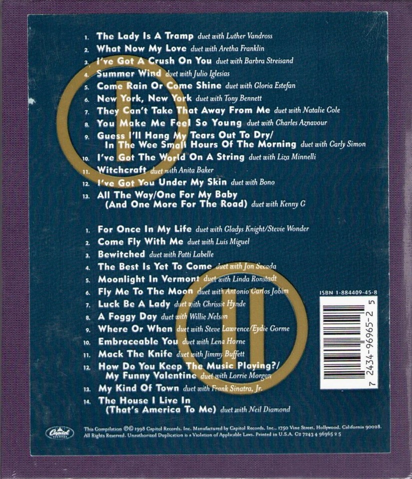 FRANK SINATRA - Duets/Duets II (US 3CD, '98) NEW Limited Purple Box ...