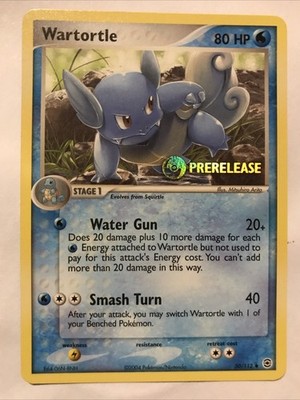 Wartortle - FireRed & LeafGreen Prerelease Promo Pokemon Card 50/112 ...