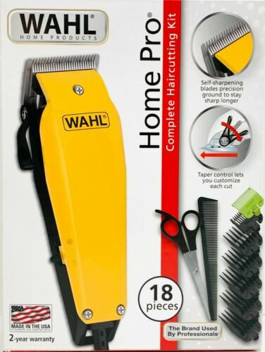 Wahl Hair Cutting Kit Home Pro 18 Pieces with Taper Control Yellow ...