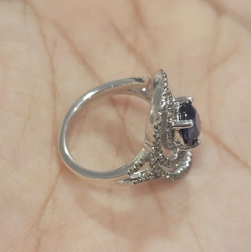 HSN Rarities Fine Jewelry with Gem & Champagne Diamond Sterling Ring | eBay