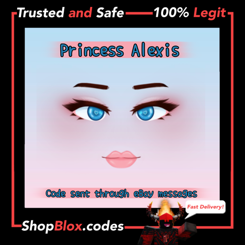 ROBL0X Celebrity Series Barbie Princess Alexis FACE Toy Code *Sent in Messages* | eBay