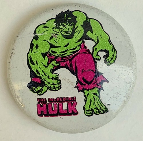 Old Original 1978 The Incredible Hulk Metal Pin Back Button Very Rare ...