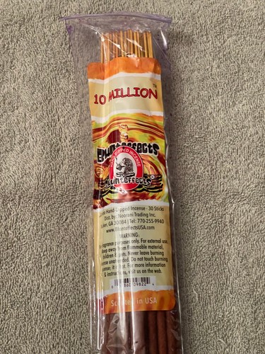 10 MILLION Blunteffects 19" Jumbo HAND DIPPED Incense Sticks -- 30 ...