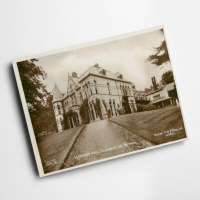 A3 PRINT - Vintage Wales - Llanbedr Hall, Llanbedr, Nr. Ruthin (c ...