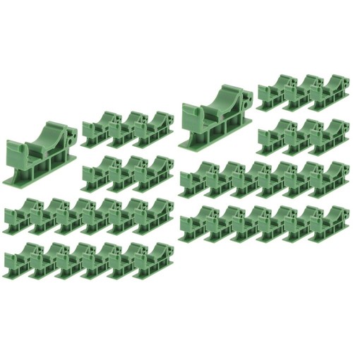 2 Pieces DIN Rail Base Low Voltage Mounting Bracket Pcb Carrier Clips ...
