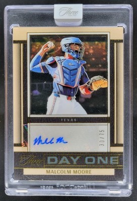 2025 Panini Three and Two Malcolm Moore Day One Auto /75 #24 Texas ...