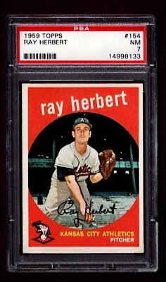 1959 TOPPS Baseball #154 Ray Herbert Kansas City Athletics PSA 7 NM | eBay