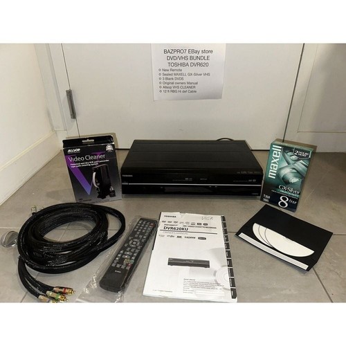 Toshiba DVR620KU DVD Recorder VCR Combo Dubbing Bundle Blank Media ...