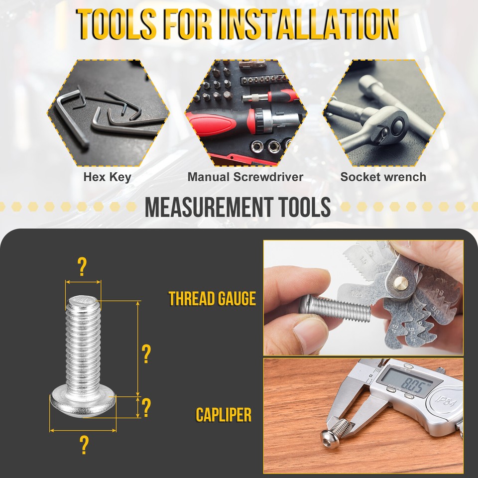 40Pcs 1/4-20x1" Button Head Socket Cap Screws Kit 304 Stainless Steel ...