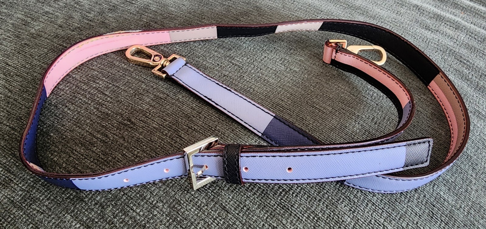 KATE SPADE LEATHER COLOR BLOCK STRAP - Gem