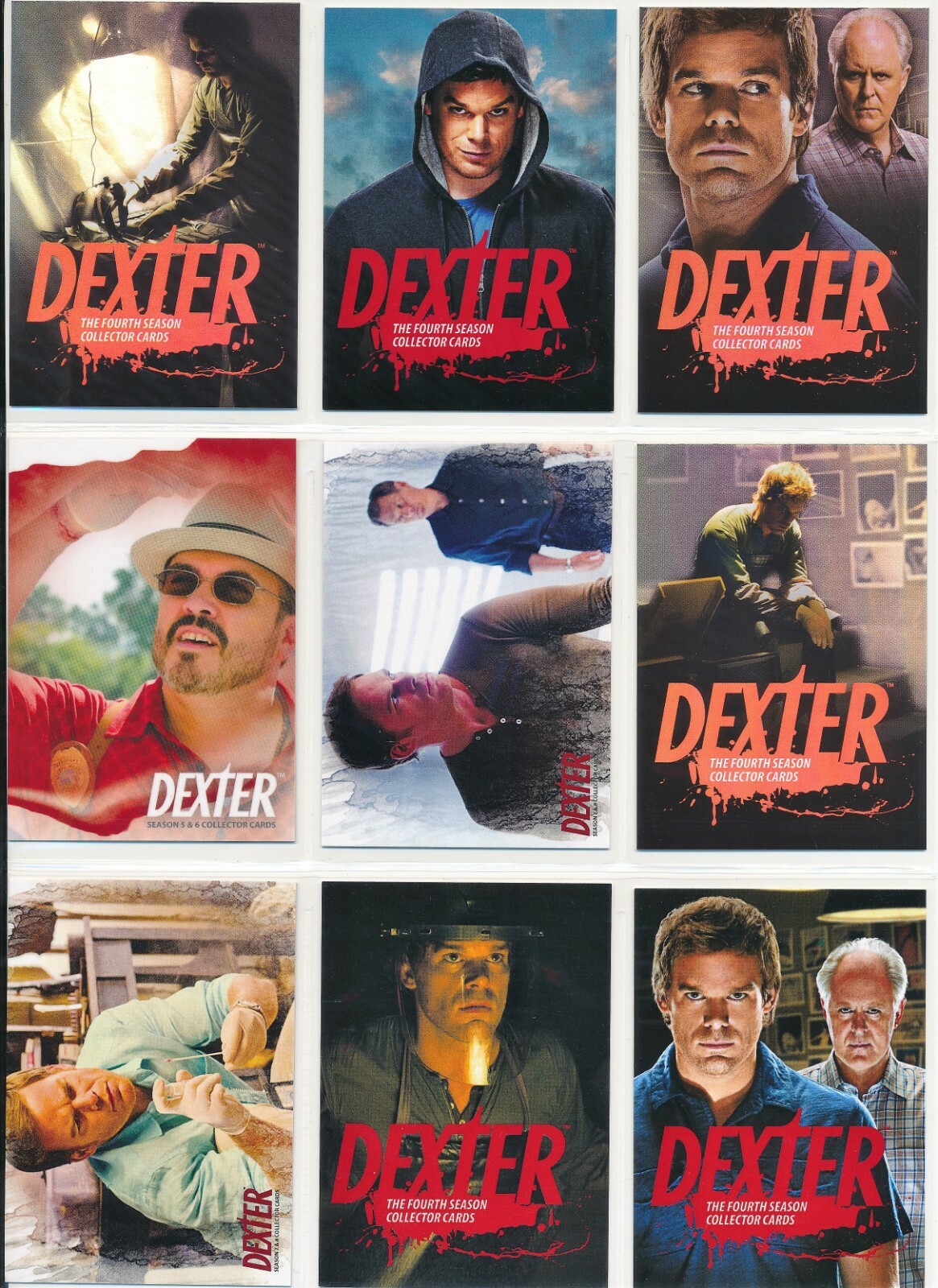 2012-15 BREYGENT DEXTER TV SERIES MIXED SEASONS PROMO CARD LOT OF (9 ...