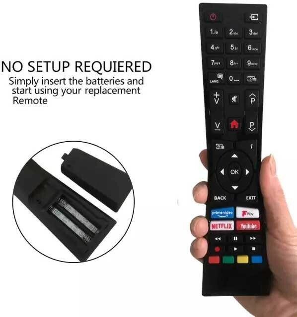 NEW REPLACEMENT REMOTE CONTROL FOR BUSH SMART TV MODEL: DLED39HDS ...