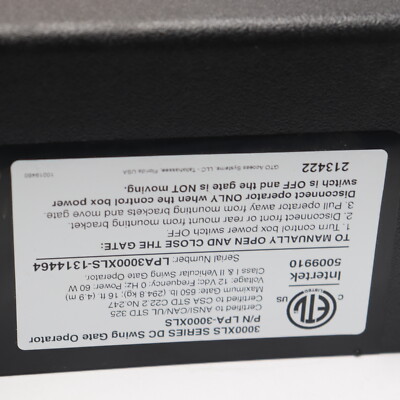 GTO / Linear Pro Swing Gate Opener Kit LPA-3000XLS - Incomplete | eBay