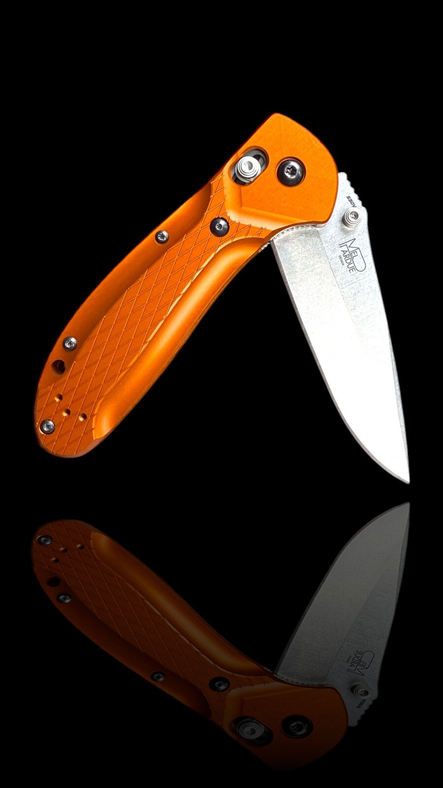 Blaze Orange Anodized Diamond Billet Aluminum Full Size Griptilian ...