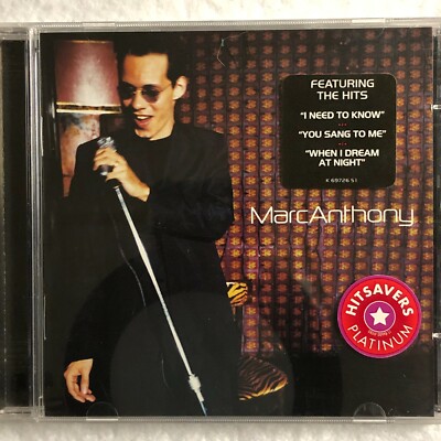 Marc Anthony CD Latin Pop Self Titled 1990s 15 Song 1st English Solo ...