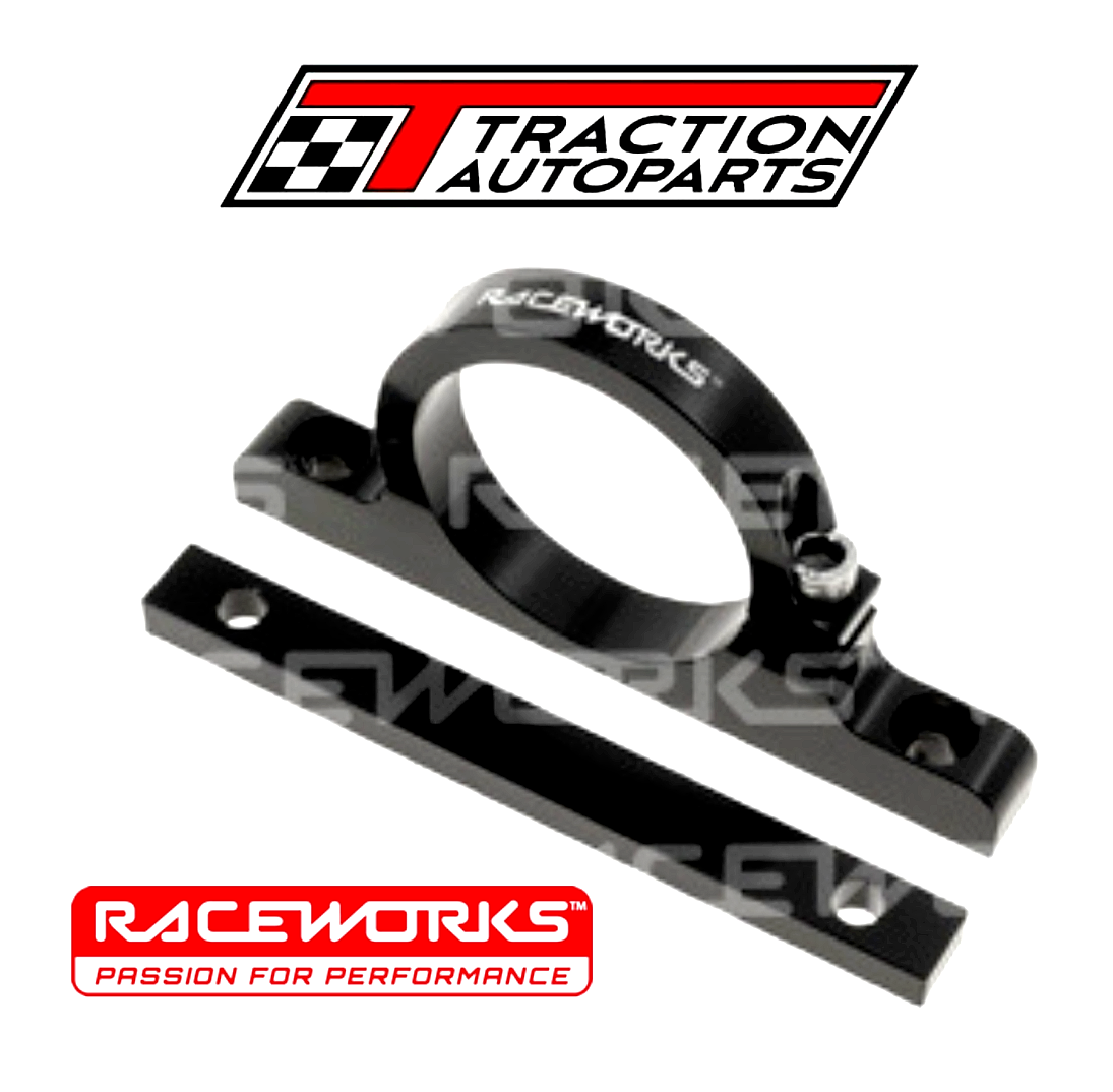Raceworks 50mm Billet Fuel Filter Bracket ALY-076BK, Includes optional ...