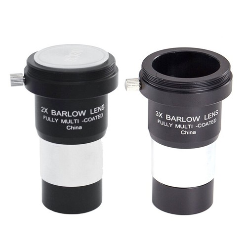 1.25" 2X 3X M42 Thread Lens Fully Blackened Metal Barlow Lens for ...