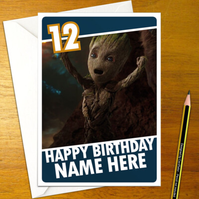 GROOT Personalised Birthday Card • personalized marvel guardian galaxy ...
