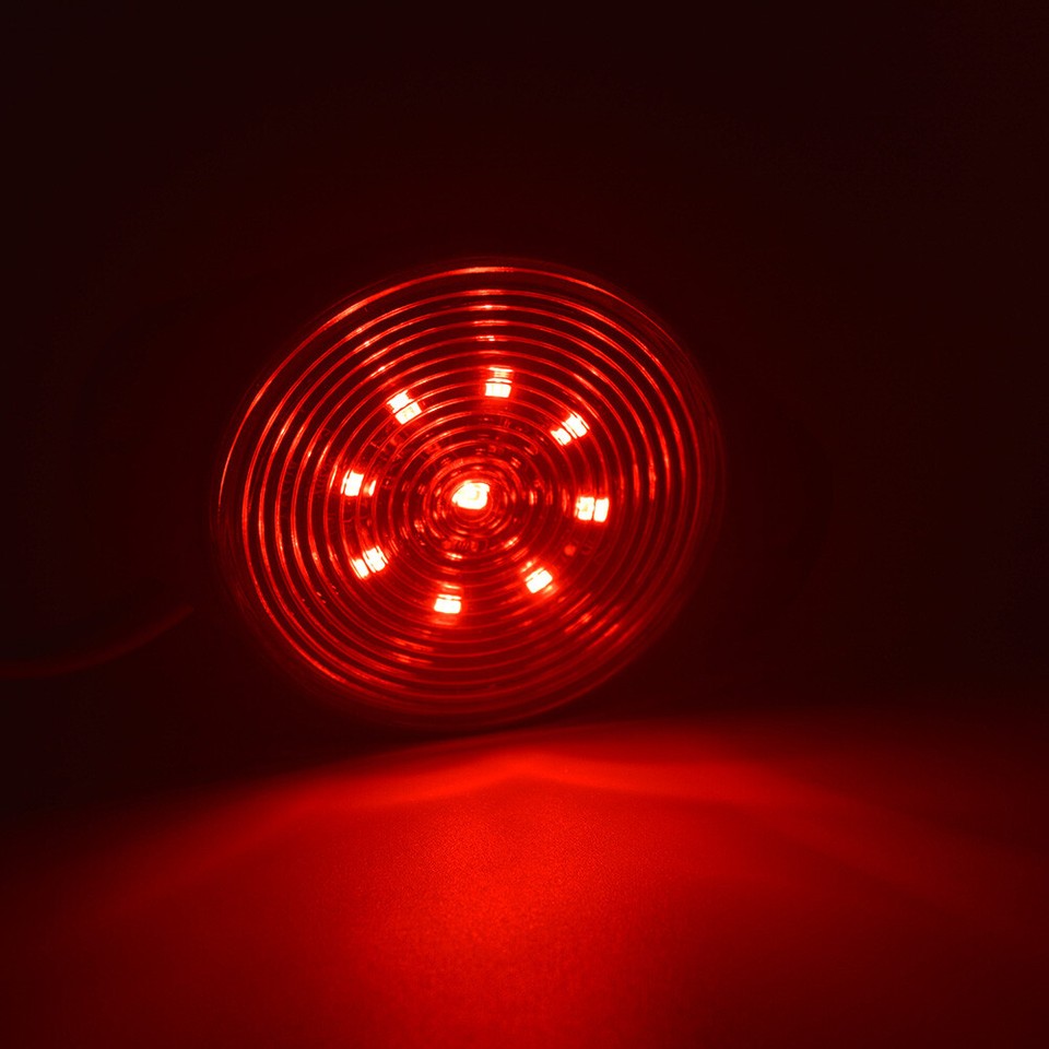 Round 9 LED Side Light Winding Lamp Side Marker Lamp For Car Bus Truck ...