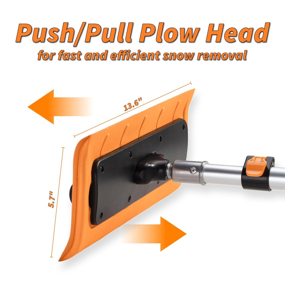 5-24 ft Telescoping Snow Roof Rake // High Reach Solar Panel Snow ...