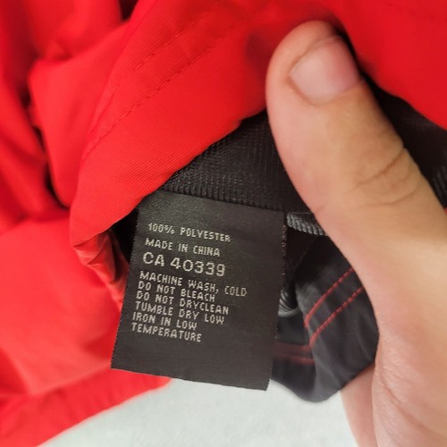 Second Skin Jacket Size 2XL XXL Red Pullover Windbreaker Pockets Short ...