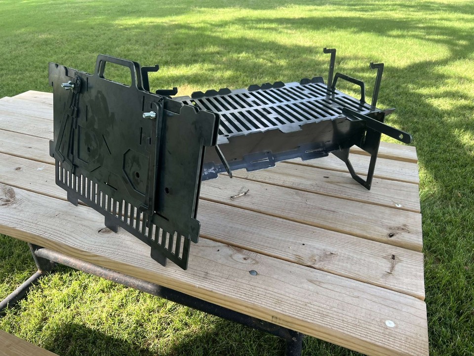 Collapsible Slot Grill 11 Gauge With A Lifted Rack Millscale Free MADE ...