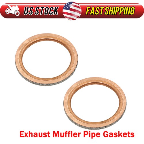 Exhaust Muffler Pipe Gaskets For Yamaha Warrior Wolverine 350 Grizzly ...